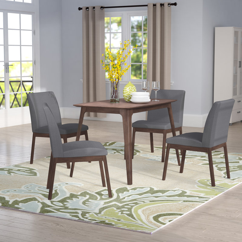 Langley Street Tunis 5 Piece Solid Wood Dining Set And Reviews Wayfair